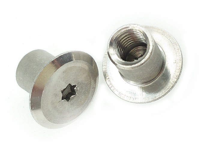 Silver Polished Torx Hole Threaded Rivets Stainless Steel 6 X 15 mm